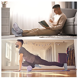 NOVAYARD Fuzzy Grip Socks Non slip Hospital Socks Warm Plush Cozy Slipper Socks for Men Women 4 Pairs 2Black+1Grey