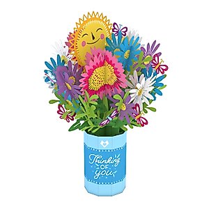Lovepop Thinking of You Bouquet - 3D Paper Flower Greeting Card, 10.25x7.5, Pop Up Bouquet, Spring Card for Mom, Wife, or Friend, Anniversary Card
