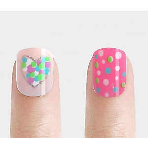 Vivace 4Pack 48Tips Color Changing Under Sun Fake Nails, Artificial Preglued Junior Sticker Nails 11461 etc (Sun 1)