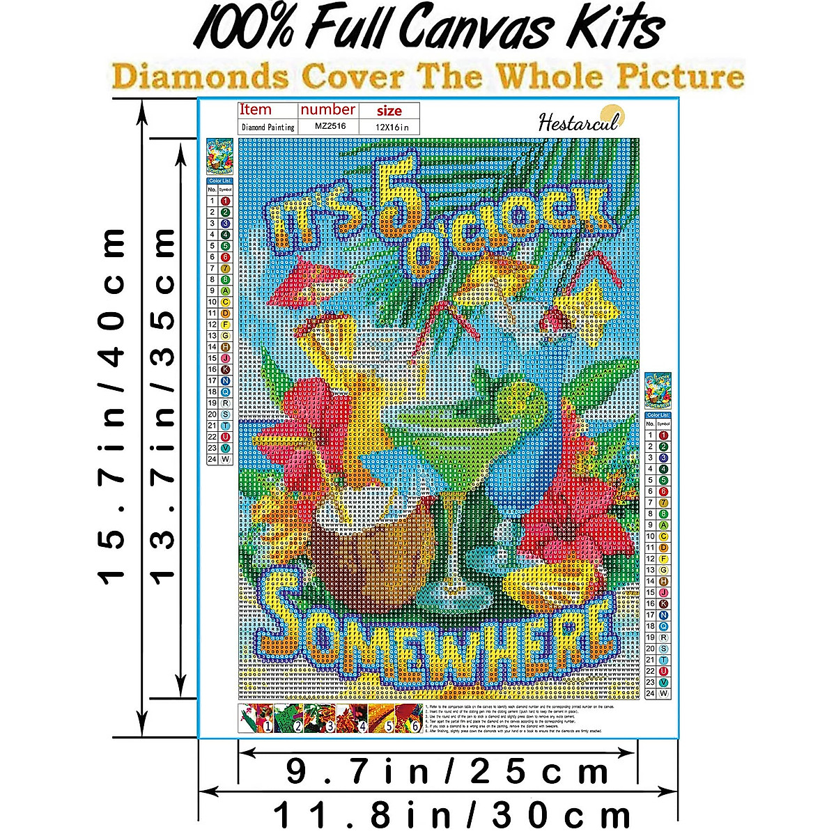 Hestarcul 5D Diamond Painting Kit,Diamond Art Kits for Adults Round Full Drill,Paint with Diamonds for Gift,Wall Décor