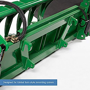 Titan Attachments 84" Global Euro HD Grapple Rack Attachment Fits John Deere Tractors, 3000 PSI Dual Cylinders, for Picking Up and Moving Rocks, Logs, Brush, Debris