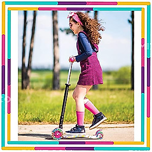 3 Wheel Scooters for Kids, Kick Scooter for Toddlers 3-14 Years Old, Boys and Girls Scooter with Light Up Wheels, Mini Scooter for Children