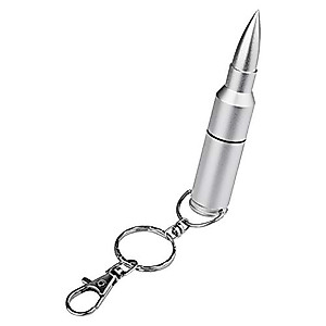 RAOYI 64G USB Flash Drive USB 2.0 Metal Memory Stick Pen Drive Thumb Drive Zip Drive with Key Chain (Silver)