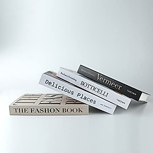 PTShadow 4 Pcs Decorative Books for Home décor,Black and whiteshelf Decor Accents Library décor for Home Sweet Stacked Books