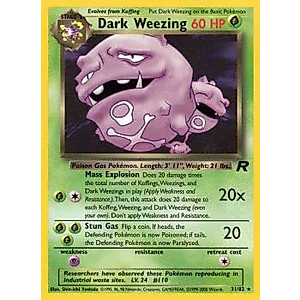 Pokemon Singles - Dark Weezing - 31/82 - Rare - Unlimited Edition - Team Rocket
