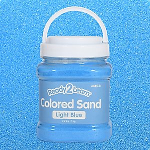 READY 2 LEARN Colored Sand - Light Blue - 2.2 lbs - Play Sand for Kids - Perfect for Wedding Unity Ceremonies, Crafts, Sensory Bins and Vase Filler
