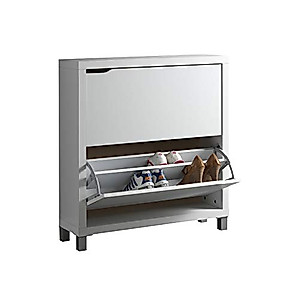 Baxton Studio Simms Shoe Cabinet, White