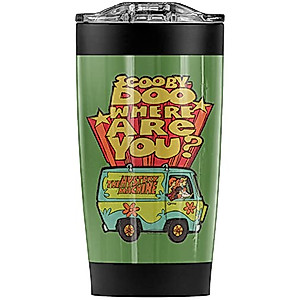 Scooby-Doo Where Are You Mystery Machine Stainless Steel Tumbler 20 oz Coffee Travel Mug/Cup, Vacuum Insulated & Double Wall with Leakproof Sliding Lid | Great for Hot Drinks and Cold Beverages