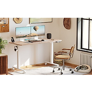 BANTI B-DJ-55MP Standing Desk, 55 inch, Maple