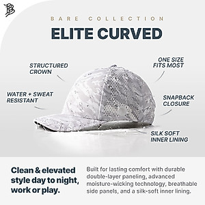 Branded Bills Pearl Old Glory PVC Artic Camo Elite Curved, Snapback Closure, Lightweight, Comfortable Baseball Cap