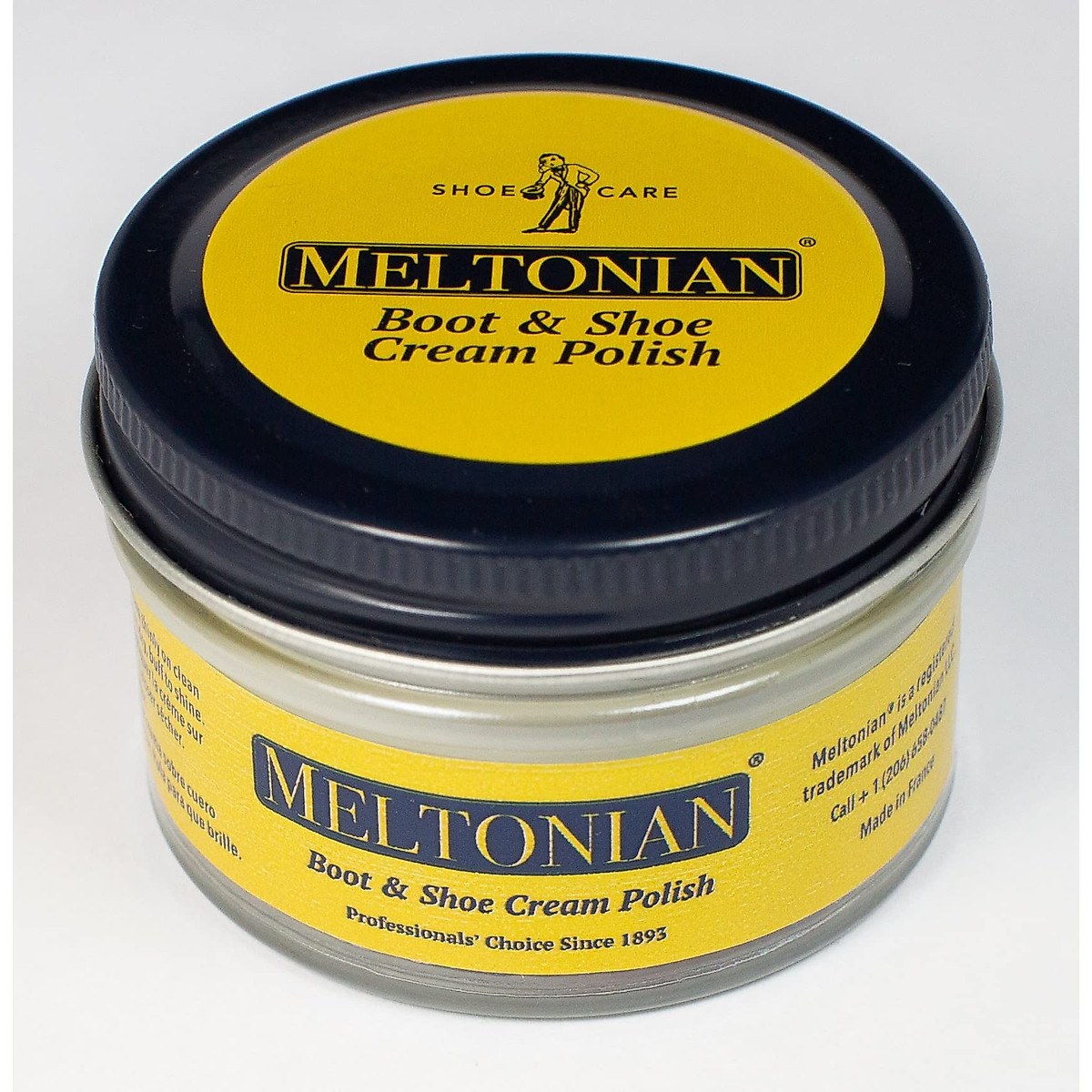 Meltonian Cream Shoe Polish - Natural Wax & Oils- Brown & Black Shoe Polish for Leather - Restores & Protects, 60+ Colors, Cleaner