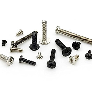 25pcs M2 M2.5 M3 Carbon Steel Cross Phillips Ultra Thin Wafer Low Flat Head Screw Bolt for Laptop Notebook Computer Phone (Color : Silver_6MM_M2.5)