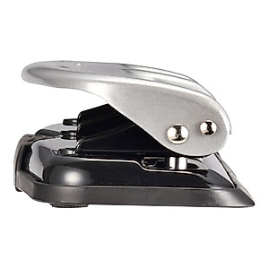 Bostitch Office Three-Hole Punch, Silver/Black (2101), 12 Sheet Black