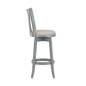 Hillsdale Furniture Savana Wood Bar Height Stool, 30" high, Blue Wire Brush