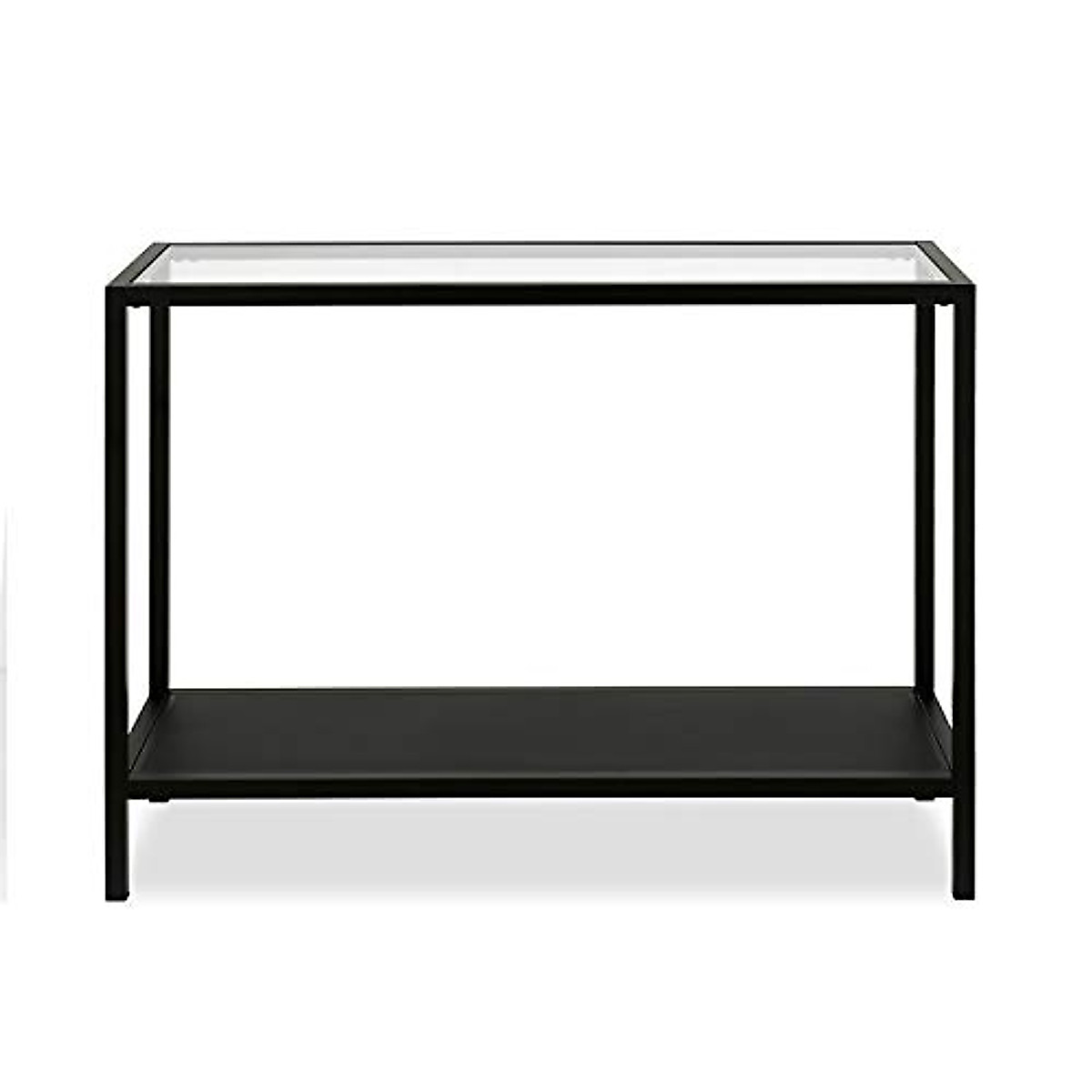 Henn&Hart 36" Wide Rectangular Console Table in Blackened Bronze, Entryway Table, Accent Table for Living Room, Hallway