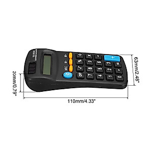 PATIKIL Basic Calculator, 8 Digit LCD Display Calculator 4 Function Small Desktop Calculator Battery Powered Handheld Calculator for Home Office, Black
