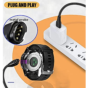 CHS Watch Charging for Garmin Watch, 3FT USB Garmin Charger & Data Transfer, for Garmin Fenix 7X 7 6X 6 6S 5 5X 5S Plus, Forerunner 935, Vivoactive 3, Approach S10 S40