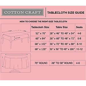 COTTON CRAFT Countryside Classic Gingham Buffalo Check Plaid Tablecloth - Premium Cotton - Spring Easter Bunny Luncheon Dinner - Table Cover - 60 inch x 84 inch - Yellow Multi