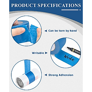 WeLiu Painters Tape 6 Rolls (990 Ft) Masking Tape, Blue Painter’s Tape for Home Office School, DIY Crafts, Labeling, Edge Finishing, 2 Inches x 55 Yards