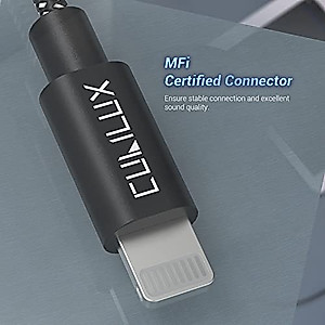 Cubilux Lightning to TRRS Microphone Adapter with 3.5mm Monitoring Headphone Jack Compatible with iPad Pro/Air/Mini, iPhone 13 Pro Max/ 12/11/ SE 2/ Xr/Xs Max/ 8 Plus/ 7