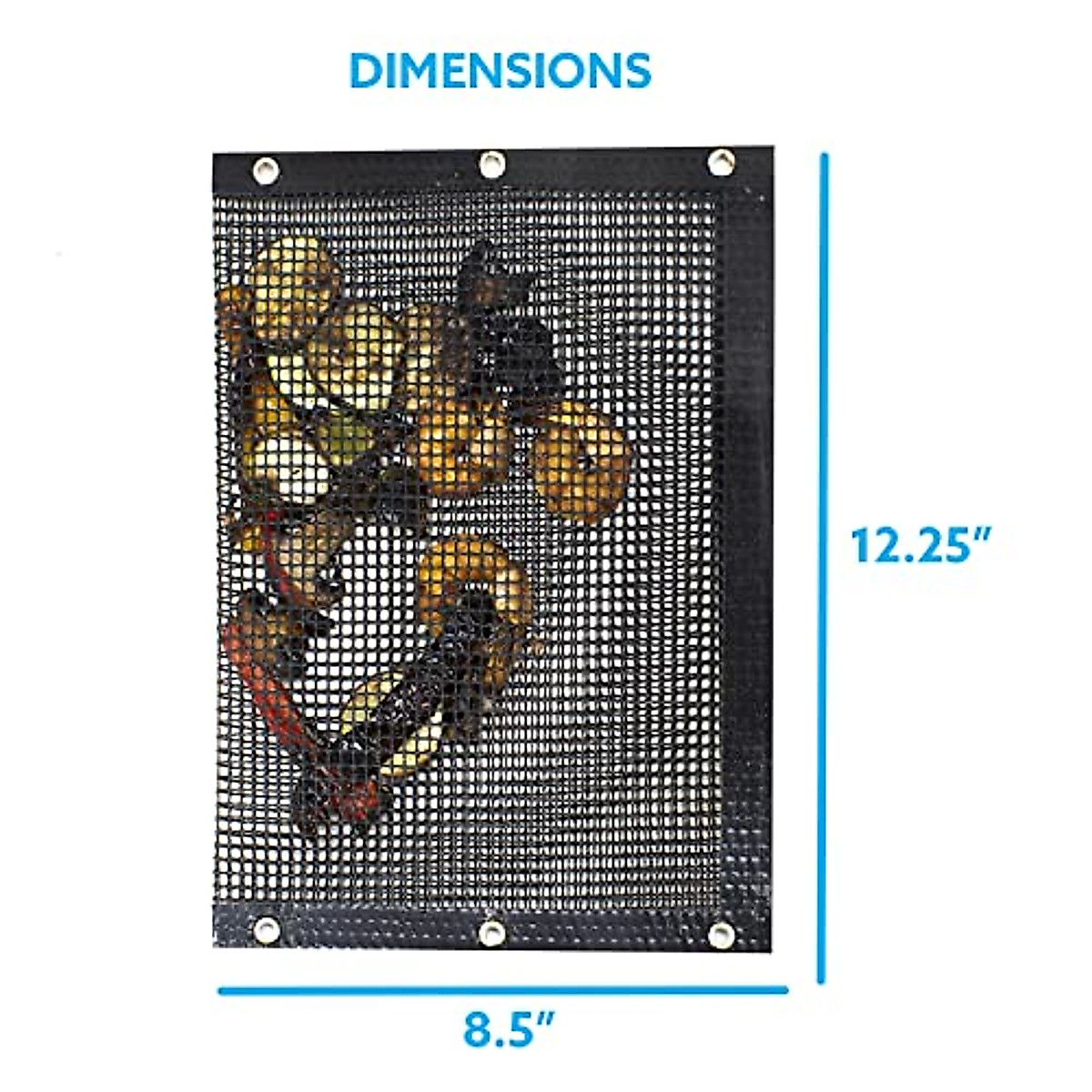 Kona Mesh Grill Bags - Non-Stick BBQ Grilling Bags for Veggies (Set of 2) - Reusable & Easy to Clean