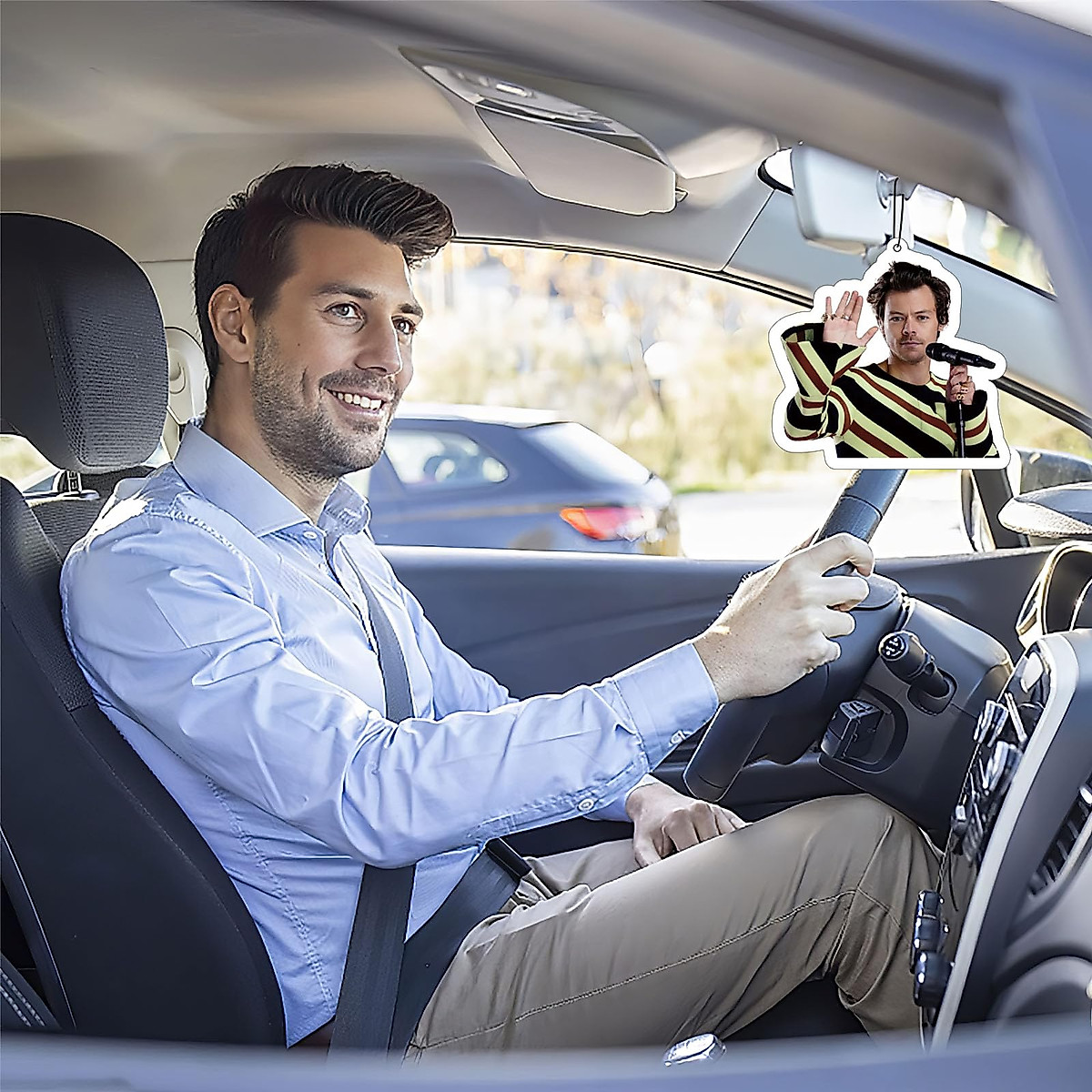 Podony 9pcs Harry Car Air Fresheners, Long Lasting New Car Ocean Scent Funny Harry Car Decor Accessories Hanging Rearview Mirror Pendant Harry Merch Great Gifts For Any Harry Fans Men Women