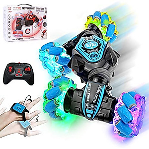 TANOKAY RC Stunt Car, 2.4GHz Remote Control + Gesture Sensing Monster Truck, Big Off Road Double Sided Racing Rock Crawler, Stunt Drift Rechargeable Vehicle for Kids & Adults