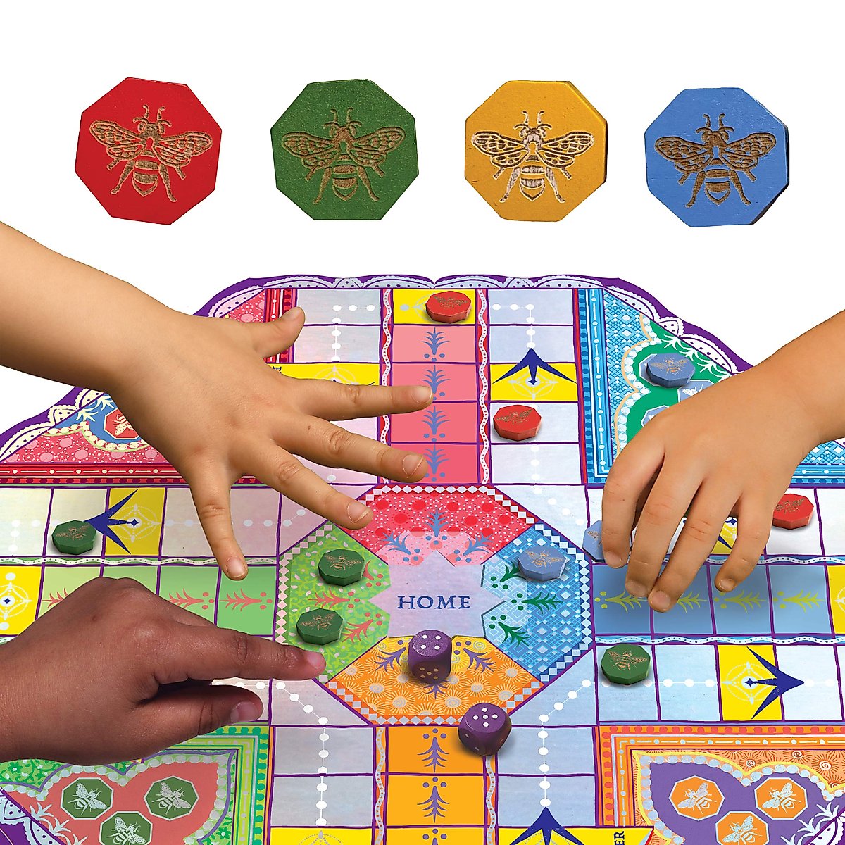 eeBoo: Fancy Pachisi Board Game, Develops Counting and Patience Skills for Children, an Ancient Game, for 2 to 4 Players, Perfect for Ages 6 and up