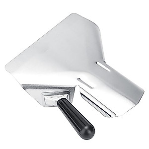 Multifunctional Kitchen Thickened Stainless Steel French Fries Shovel French Fries Bagging Spoon, Open Design For Easy Access Surface Non Slip Detachable Seamless One Piece Durable