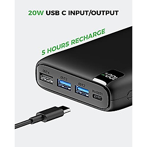 FEELLE Power Bank Portable Charger - 27000mAh USB C in & Out PD Fast Charger QC3.0 22.5W 4 Outputs External Battery Pack Compatible with iPhone, Samsung, Google, LG, Tablet and More