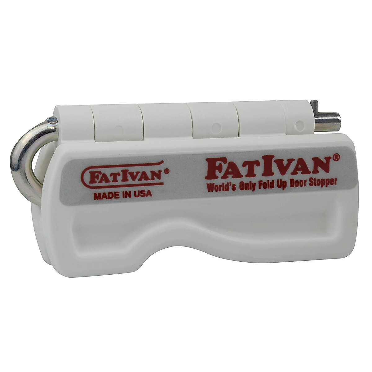 The Original Fat Ivan Fold Up Doorstop with Magnet - White