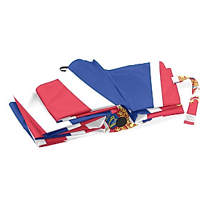 CHINEIN Travel Umbrella Auto Open Compact Folding Sun & Rain Protection London British Flag National Emblem