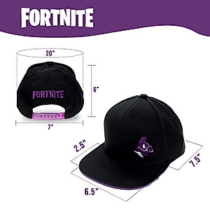 FORTNITE Baseball Cap for Boys, Quality Made Boys Hat and Fitted Cap, Flatbrim Baseball Hat with Sleek Design Purple/Black