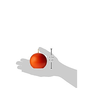Zest Candle 6-Piece Ball Candles, 3-Inch, Orange
