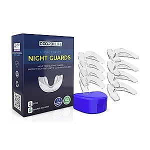 Coordi Life Hush Strips Night Guards for Clenching, Grinding- Custom Moldable Mouthguard for Better Sleep Sports Mouthpiece, Straightening, Whitening Trays