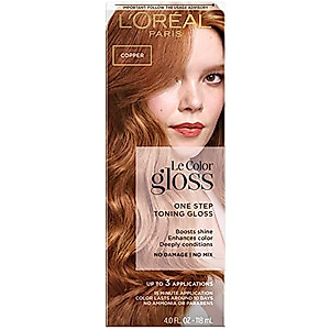 L'Oreal Paris Le Color One Step Toning Hair Gloss, Copper, 4 Ounce