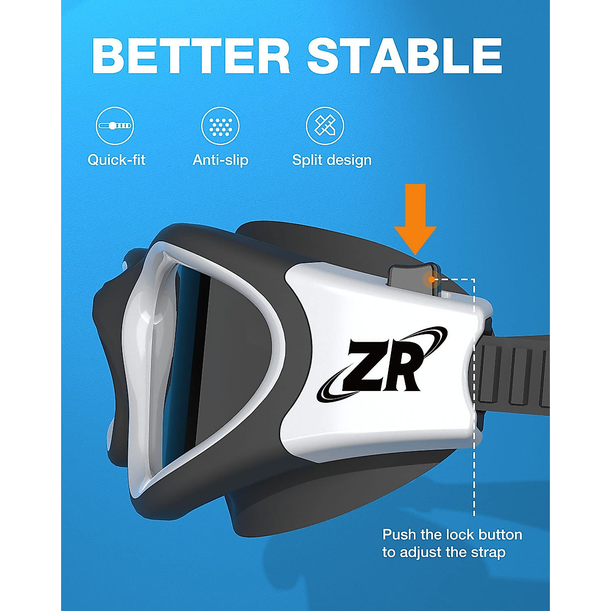 ZIONOR Swim Goggles, Upgraded G1 Polarized Swimming Goggles UV Protection Anti-fog Adjustable Strap for Men Women Adult Indoor or Outdoor (Polarized Smoke Lens)