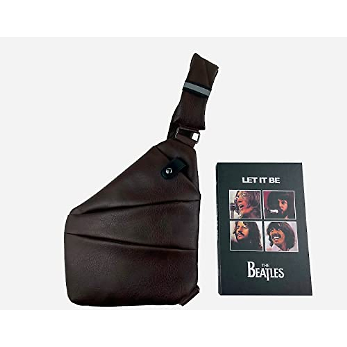 VUUEAN Personal flex bag,Sling Bag Anti-Thief Crossbody Shoulder Bag Multipurpose Crossbody Backpack for Outdoor (brown leather)