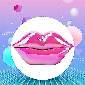 CHENJIEUS Lip Telephone, Advanced Home Telephone, Interesting Mouth Lip-Shaped Telephone, Electroplating Wire Phone Home Decoration, for Families House Phone (Electroplating Rose red)
