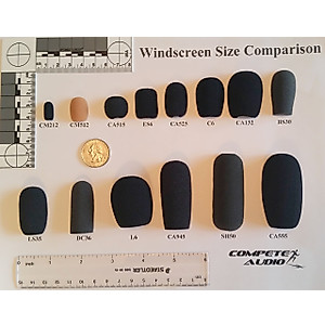 Compete Audio CA515 Round Ball Microphone Windscreens (Microphone Covers) Small! 6-pack for Lapel Microphones