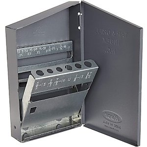 Drill America Tap and Drill Index/Case, #6-32 - 1/2"-13 NC (9 Sizes), 12600