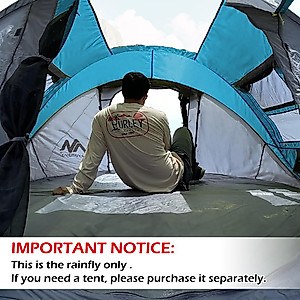 Transparent Tent Tarp Replacement for Ayamaya 4 Person Pop up Tent,Clear Part of Camping Rain Tarp Over Tent 3.7 * 3.4ft,Wide Field of View in Rainy Days/Moonlit Night/Stargazing/Beach/Camping