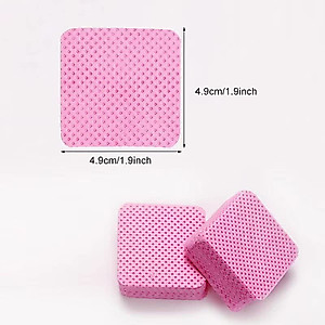 540Pcs Lint Free Nail Wipes, Faiteary Absorbent Gel Nail Polish Remover Pads, Non Lint Soft Glue Cleaning Wipes for Nail Polish or Eyelash Extension (540 Pcs-Pink)
