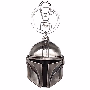Star Wars Mandalorian Helmet Pewter Keyring