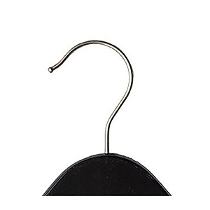 NAHANCO 10" Wooden Baby/Infant Hangers, Low Gloss Black- 25/CTN.