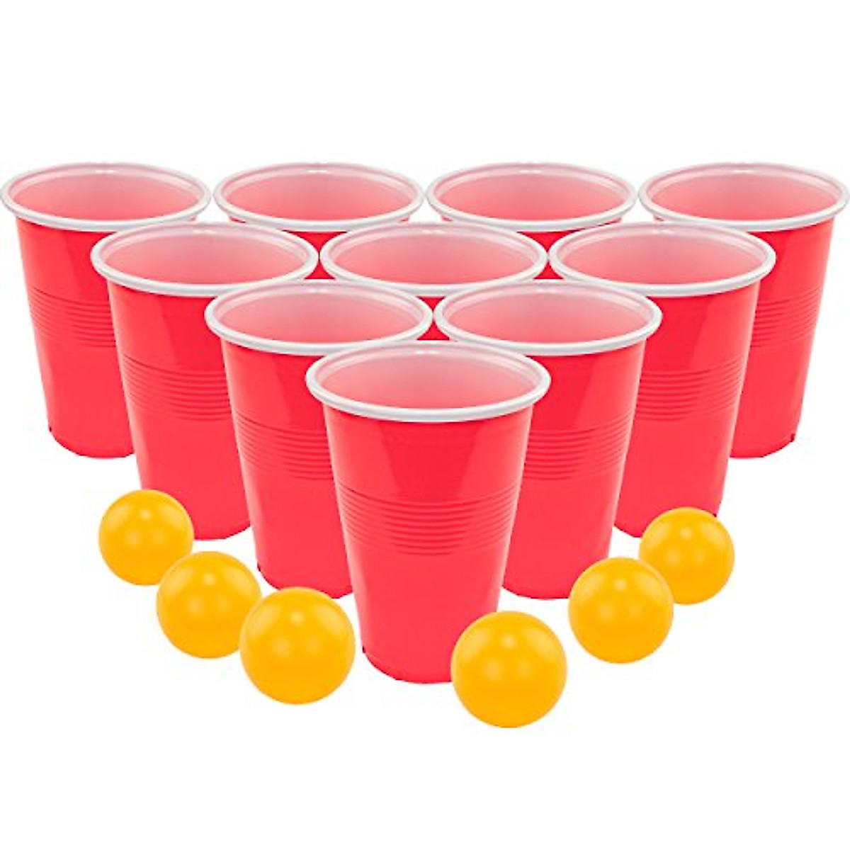 Fairly Odd Novelties Beer Pong Set, 24 Red Cups and Ping Pong Balls.