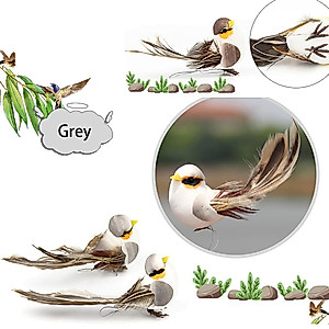MAOMIA 12pcs Artificial Simulation Foam Bird Mini Feather Birds Ornaments DIY Craft for Home Garden Wedding Decoration Party Accessories(4.72inch)