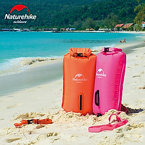Naturehike Swim Buoy Inflatable Swimming Tow Float Difting Bag Dry Bag Water Sport Storage Bag(Orange)