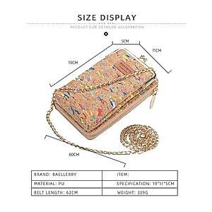 GXF-BAELLERRY Ladies Long Wallet Large Capacity Fashion Mobile Phone Bag Shoulder Messenger Bag (Color : 07)