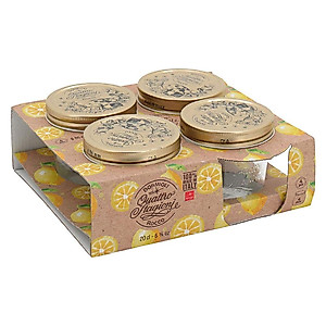 Bormioli Rocco Quattro Stagioni set of 4 Clear Airtight Mason Jars, 6.75 Oz. Made from BPA Free Durable Glass, Made In Italy.